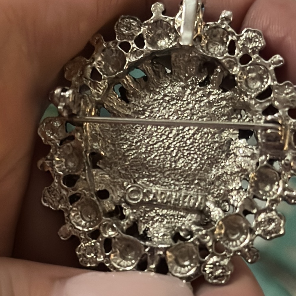 Vintage Sarah Coventry Brooch/Pendant Purple Cabochon… - Gem